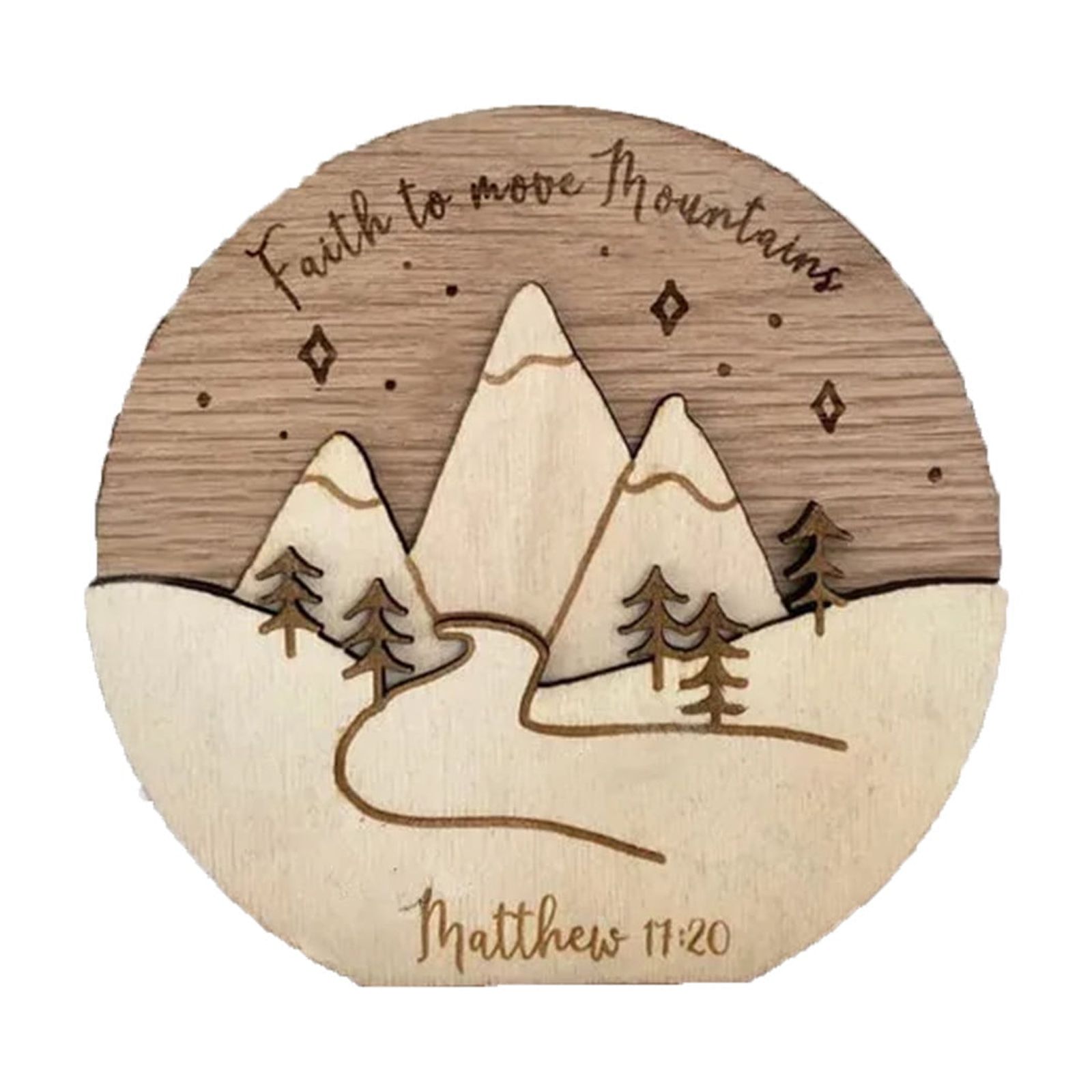 Avdolw Standing Bible Verse Scene Plaque: Inspirational Wooden Artwork ...