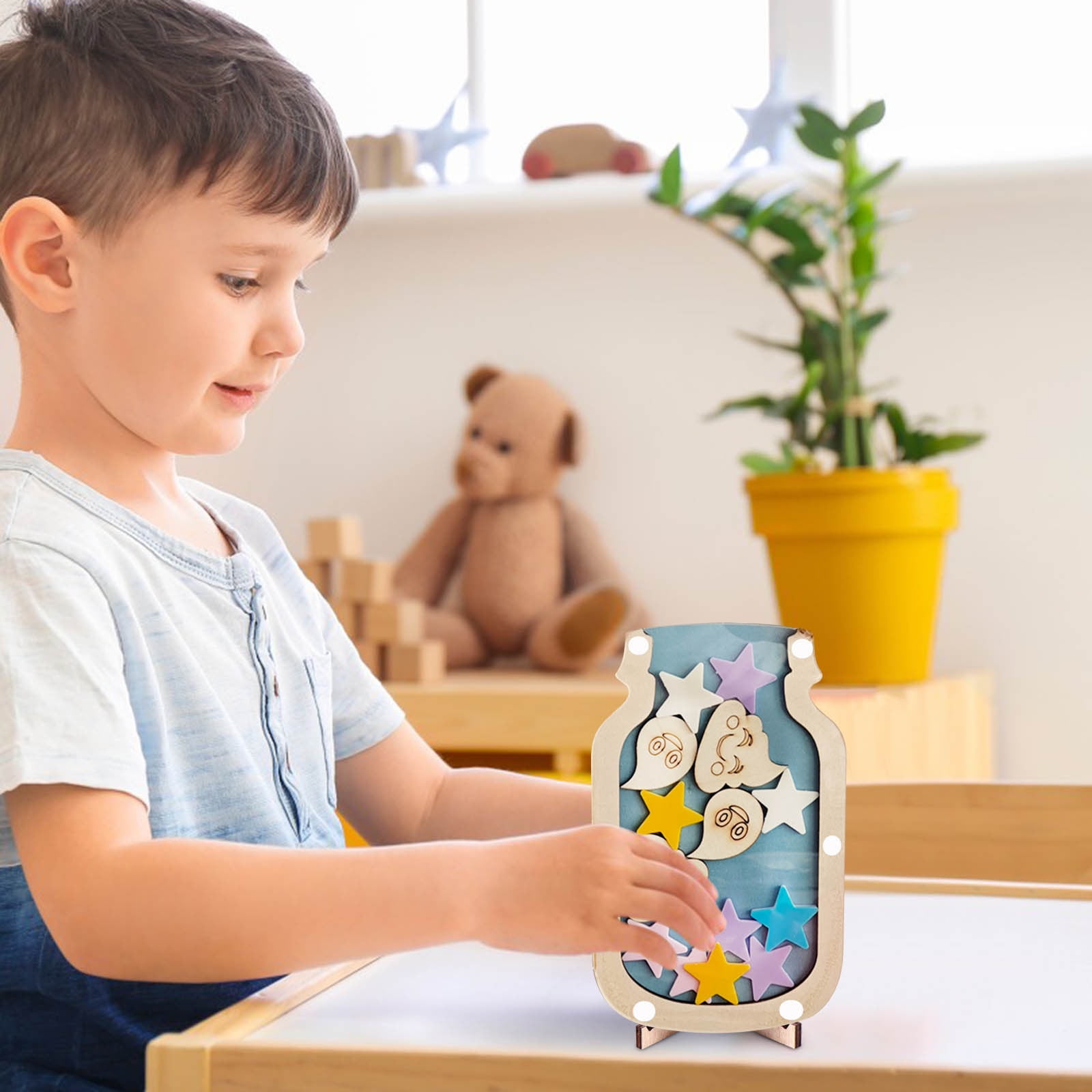 Avdolw Star-Themed Children's Motivational Prize Jar with Tokens - Safe ...