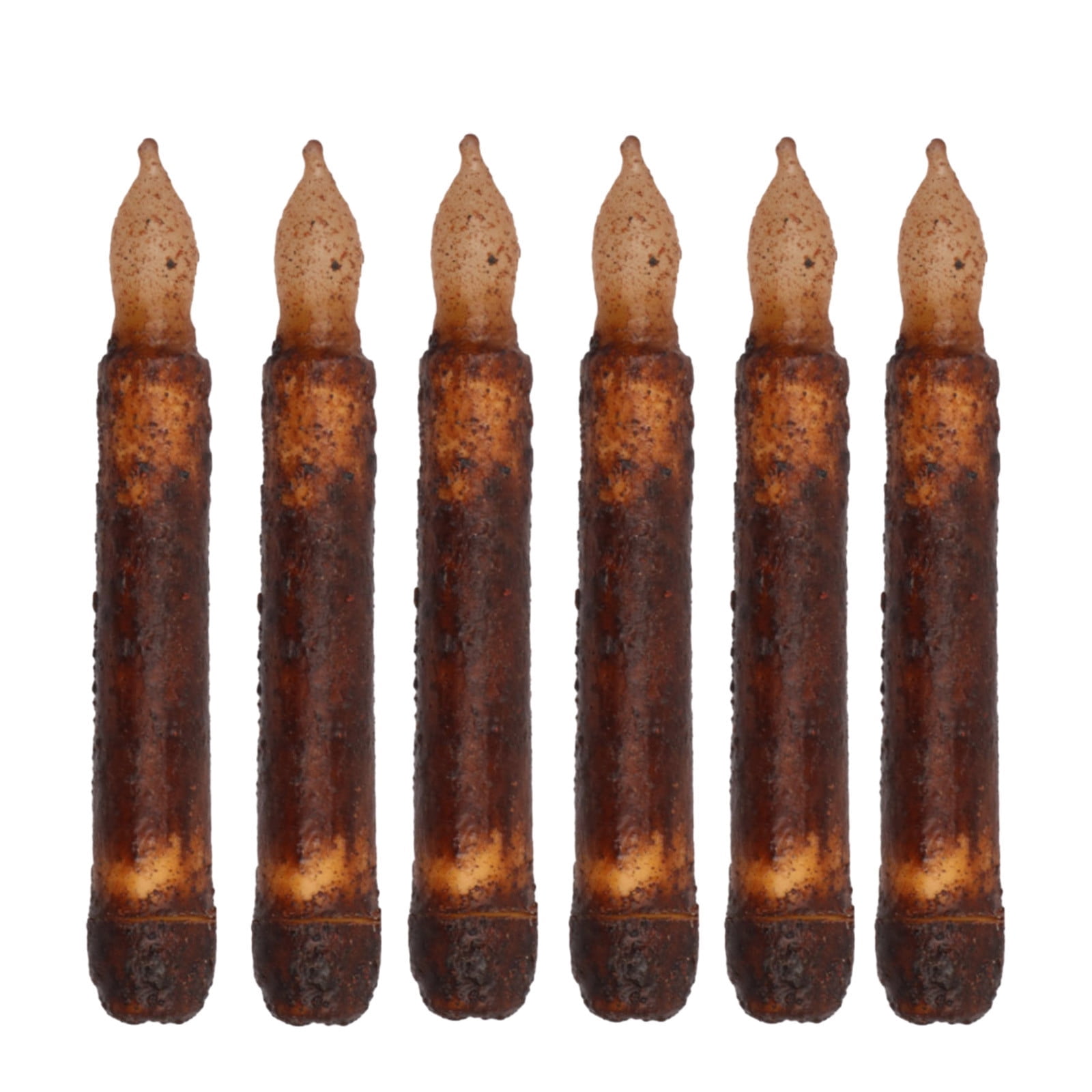 Avdolw Tapered Primitive Candles - Set of 6 Realistic Wax Hand-Dipped ...