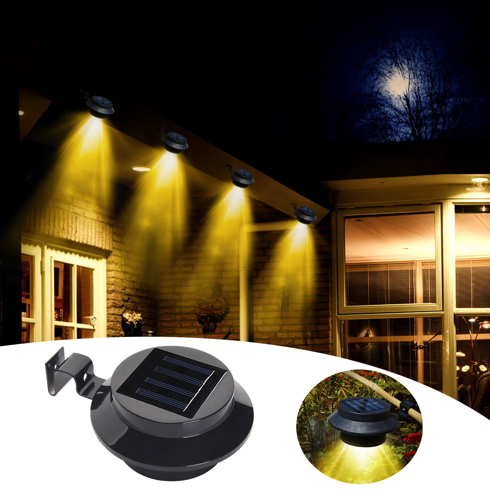 Avdolw Upgraded Solar Fence Lights with Enhanced Solar Panel - Super ...
