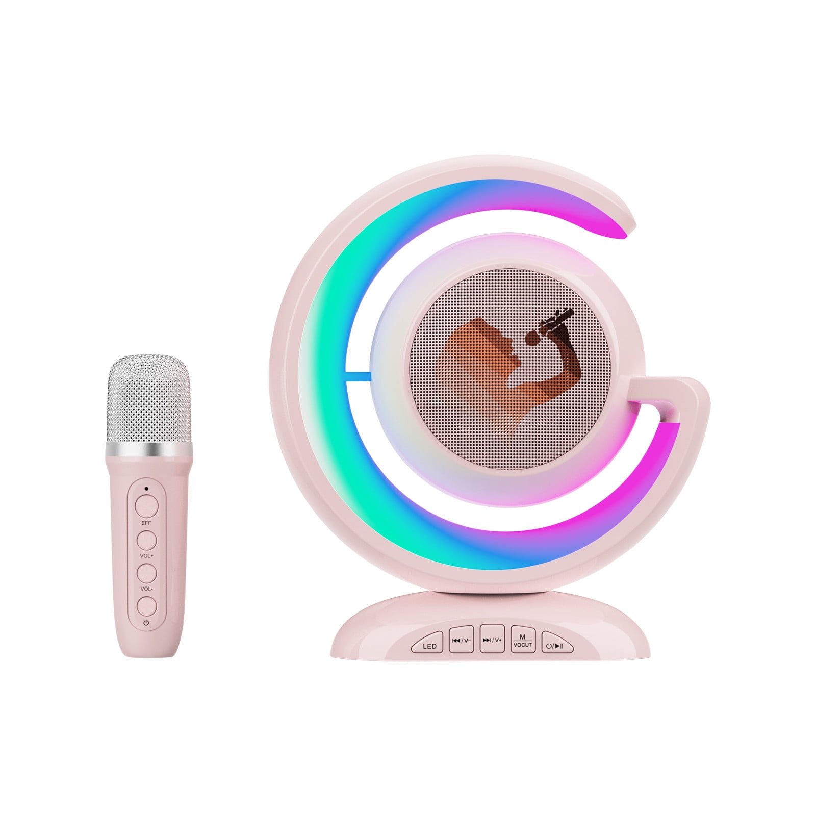 Avdolw Wireless Bluetooth Home KTV Sound System with Colorful Light ...