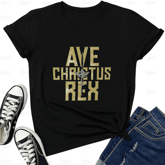 Ave Christus Rex Vintage Religious Latin Inspired Art Unisex T-Shirt up ...