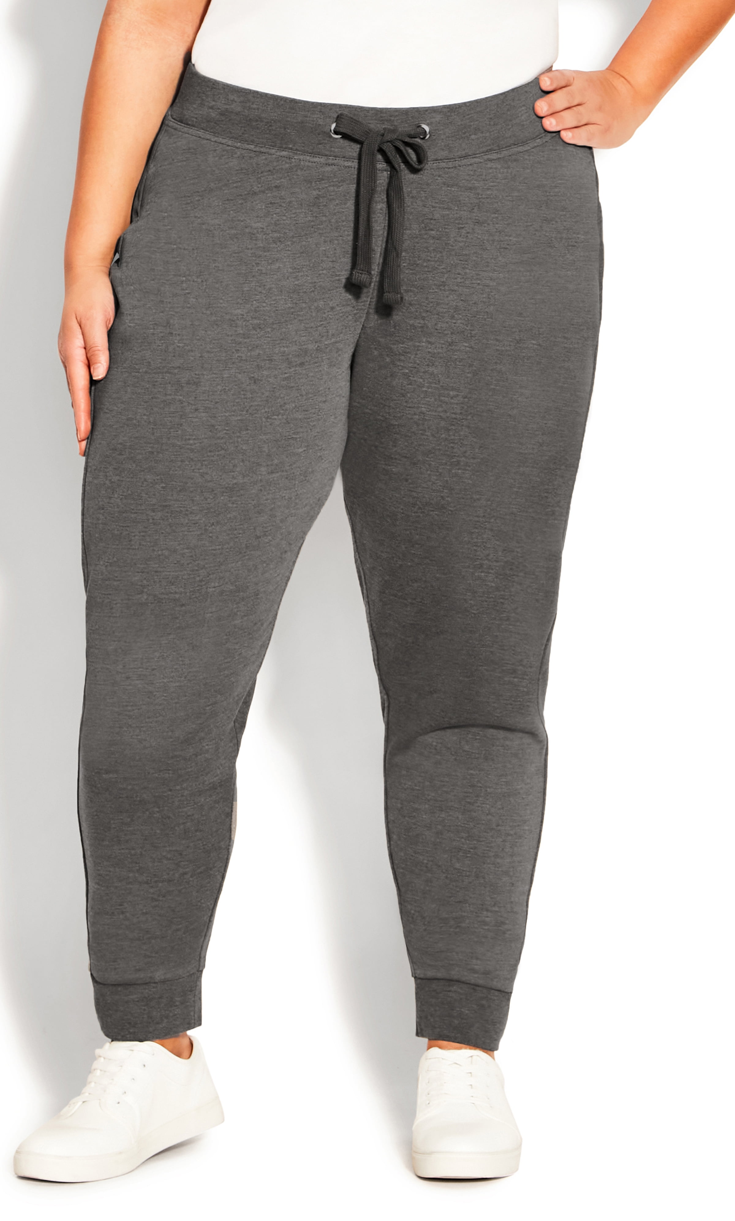 Ave Leisure Women's Plus Size Plain Relaxed Fit Track Pants - Walmart.com
