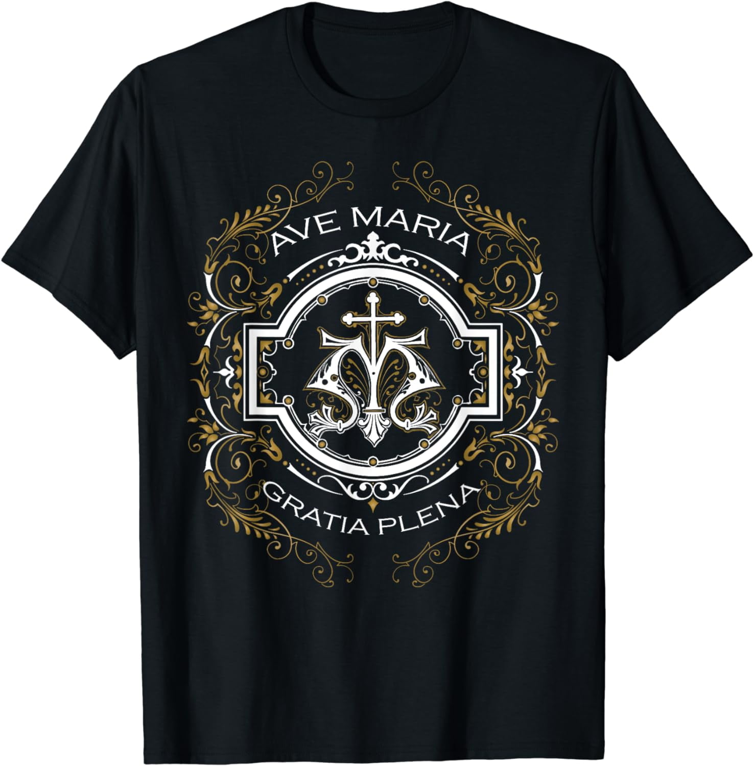 Ave Maria Schubert Latin Mass Blessed Mother Mary Hail T-Shirt ...