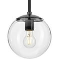 Avec Merrit Collection Modern Matte Black Pendant Light with Clear ...