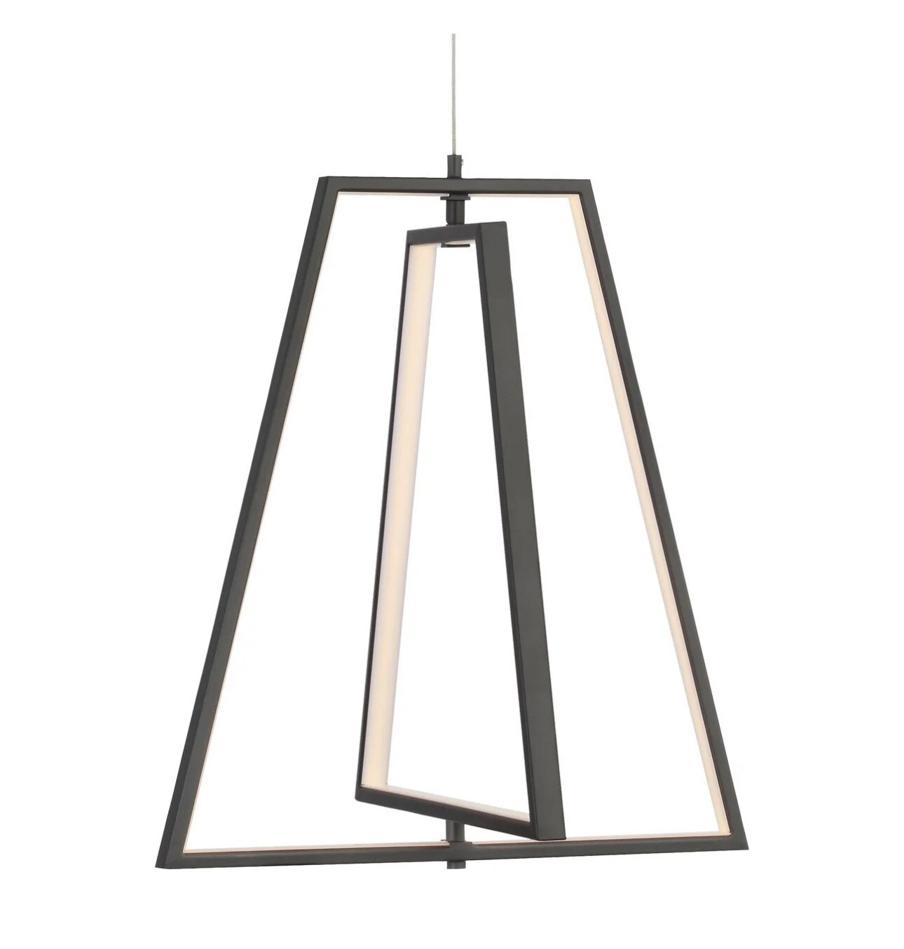 Avec Tosin Collection Contemporary Matte Black Integrated LED Pendant ...