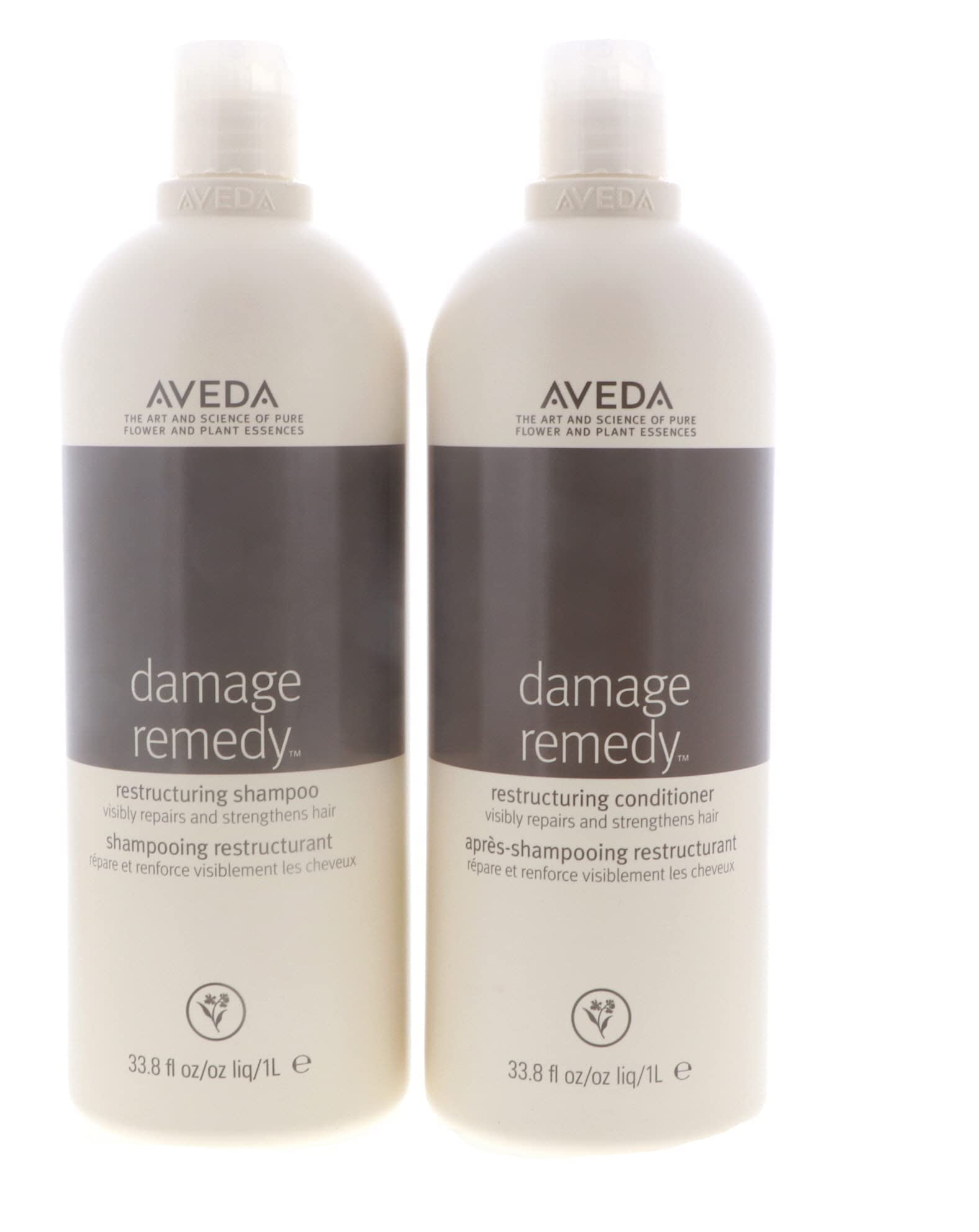 Aveda Damage Remedy Shampoo & Conditioner Liter Duo Set 33.8 oz ...
