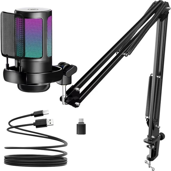 Aveek Gaming USB Microphone for PC, Podcasts Videos, Streaming ...