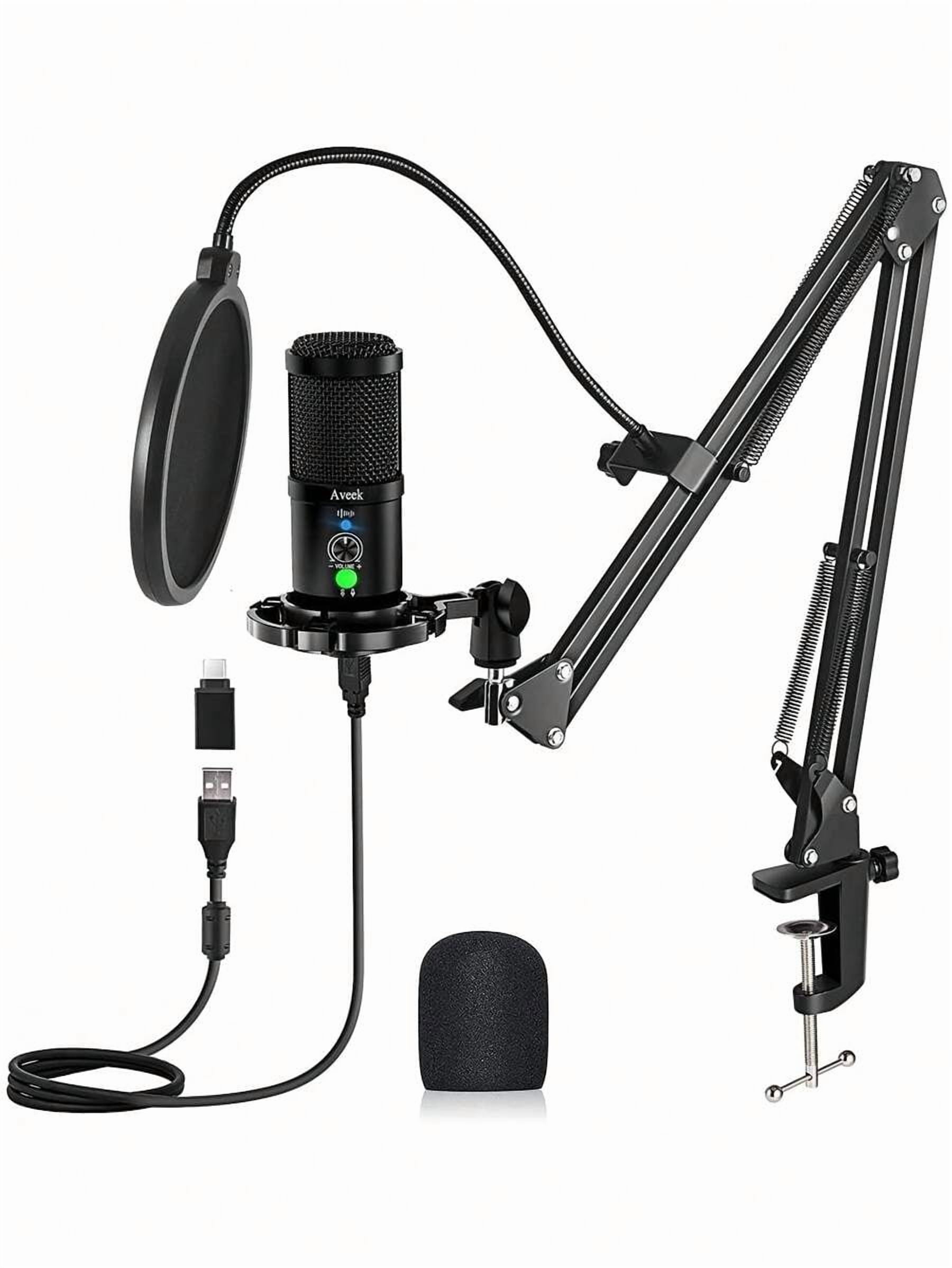 Aveek USB Condenser Podcast Microphone Kit,Aveek Microphone For Music ...
