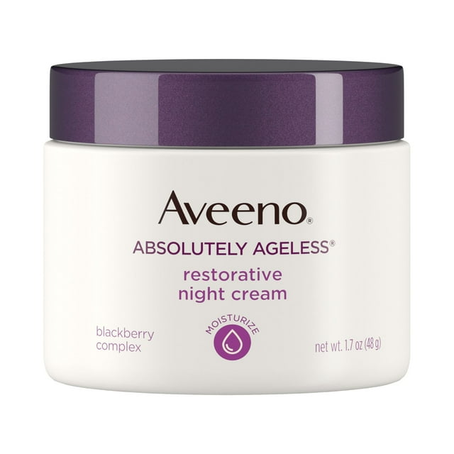 Aveeno Ageless Restorative Anti-Aging Night Cream, Reduces Wrinkles, 1. ...