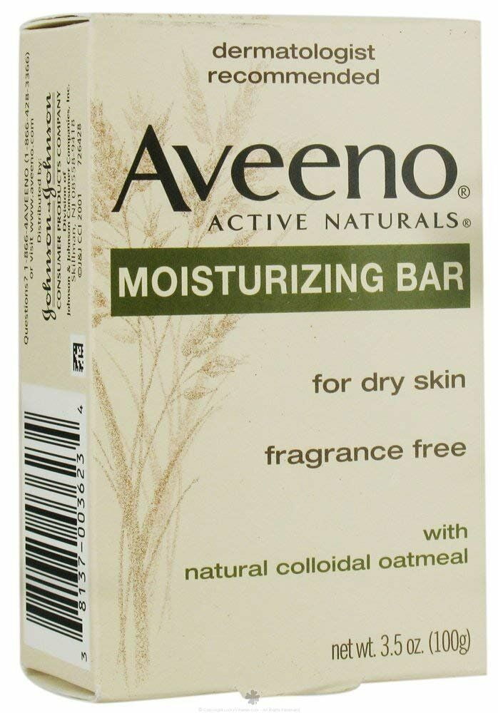 Aveeno Moisturizing Bar for Sensitive Skin, Unscented and Fragrance ...