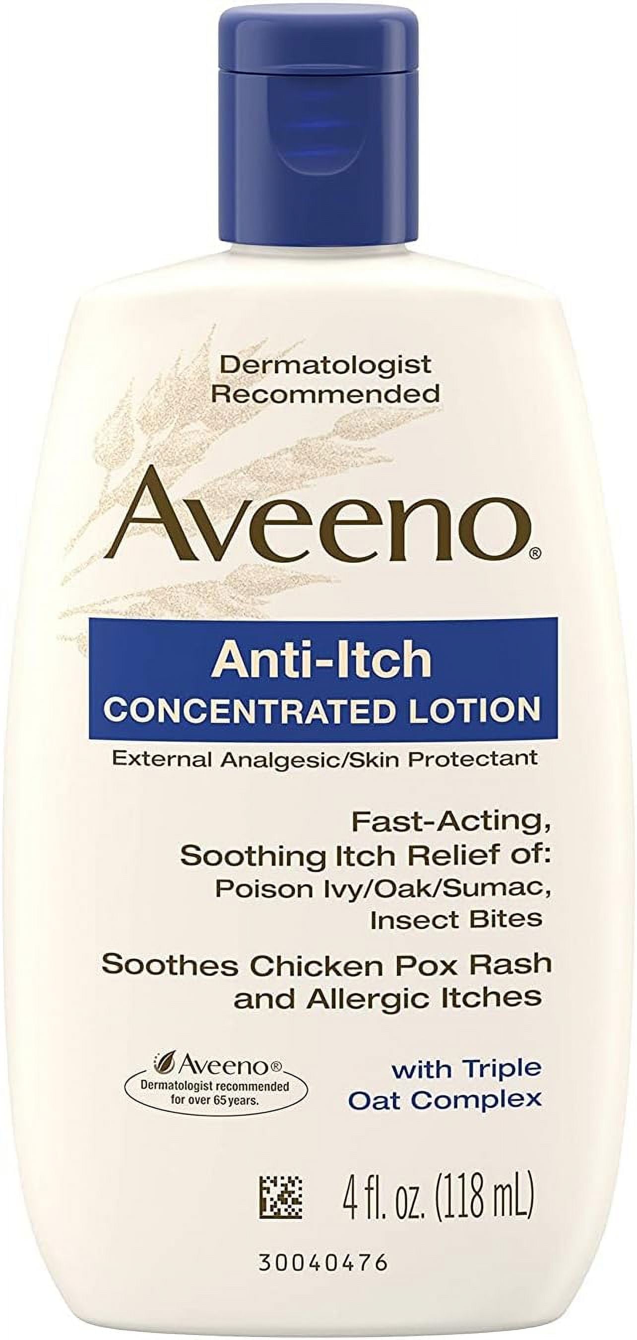 Aveeno Anti-Itch Concentrated With Triple Oat Complex, Skin Protectant ...