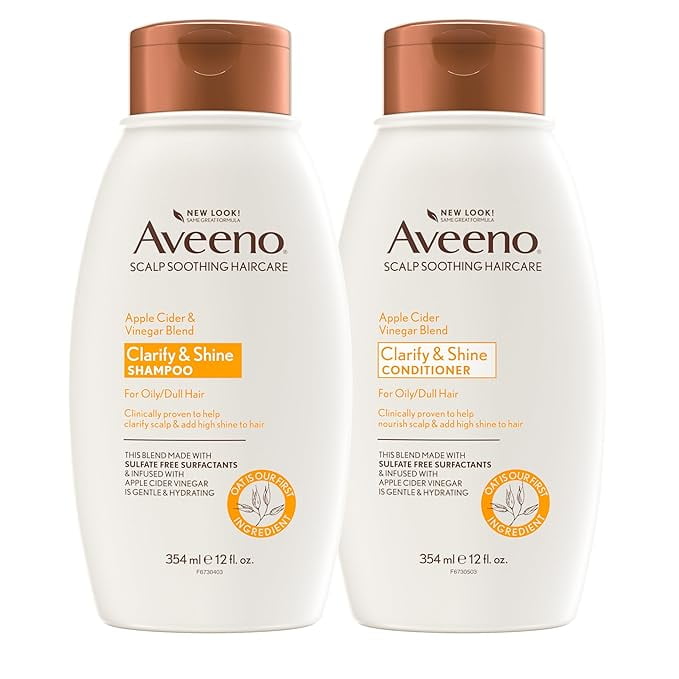 Aveeno Apple Cider Vinegar Clarifying Shampoo and Conditioner Set ...