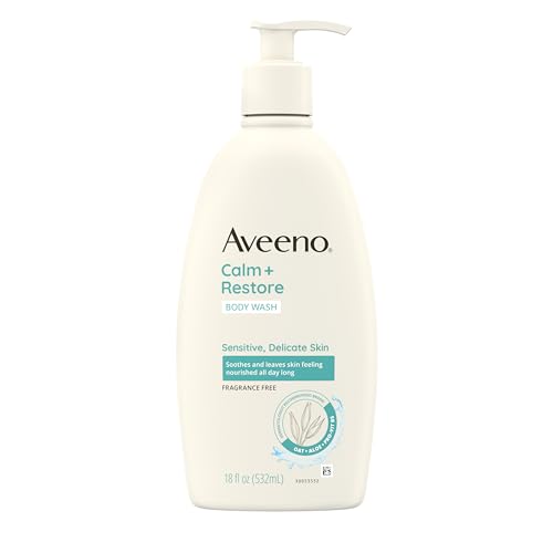 Aveeno Calm + Restore Daily Body Wash for Sensitive, Delicate Skin ...
