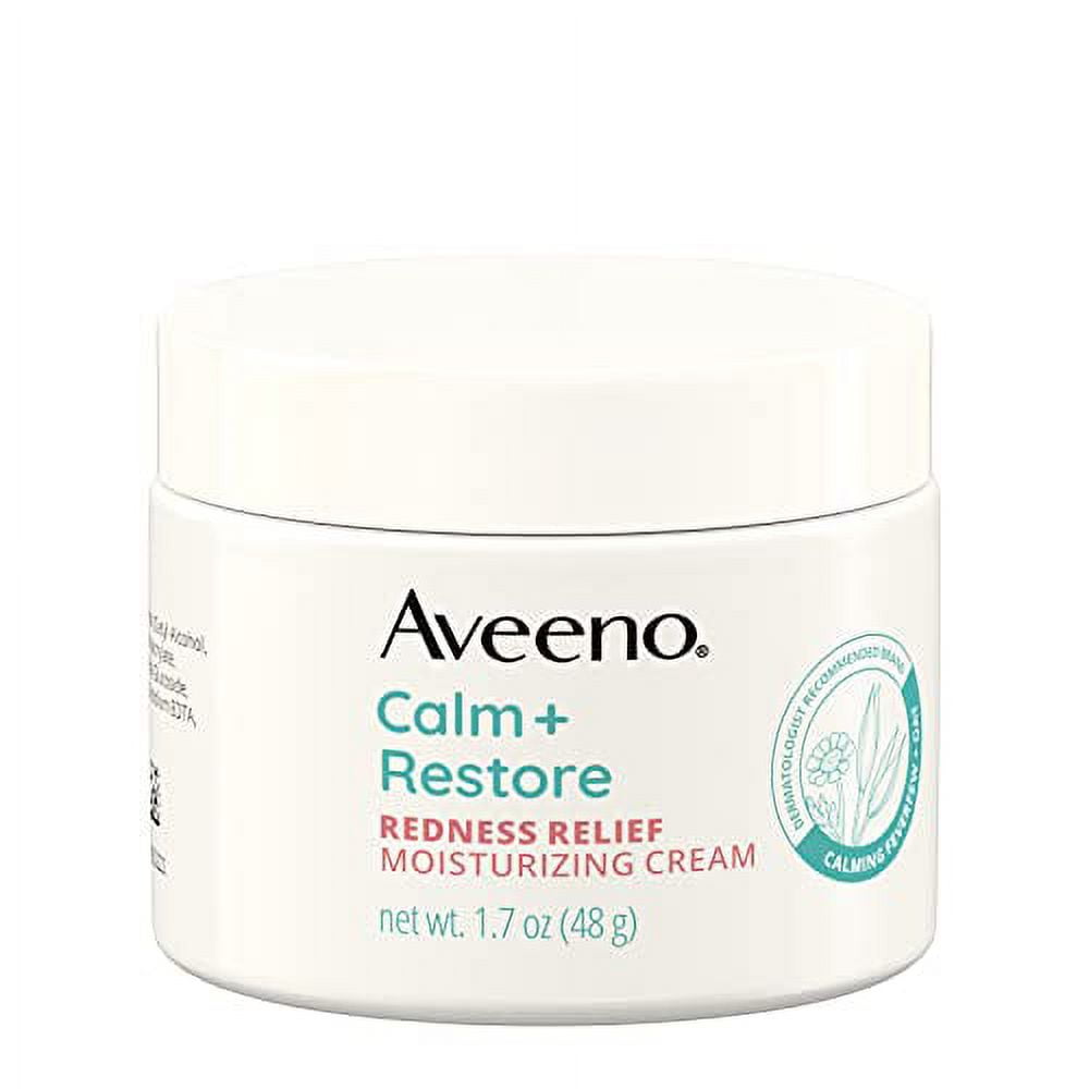 Aveeno Calm + Restore Facial Cream for Redness Relief, Soothing Face ...