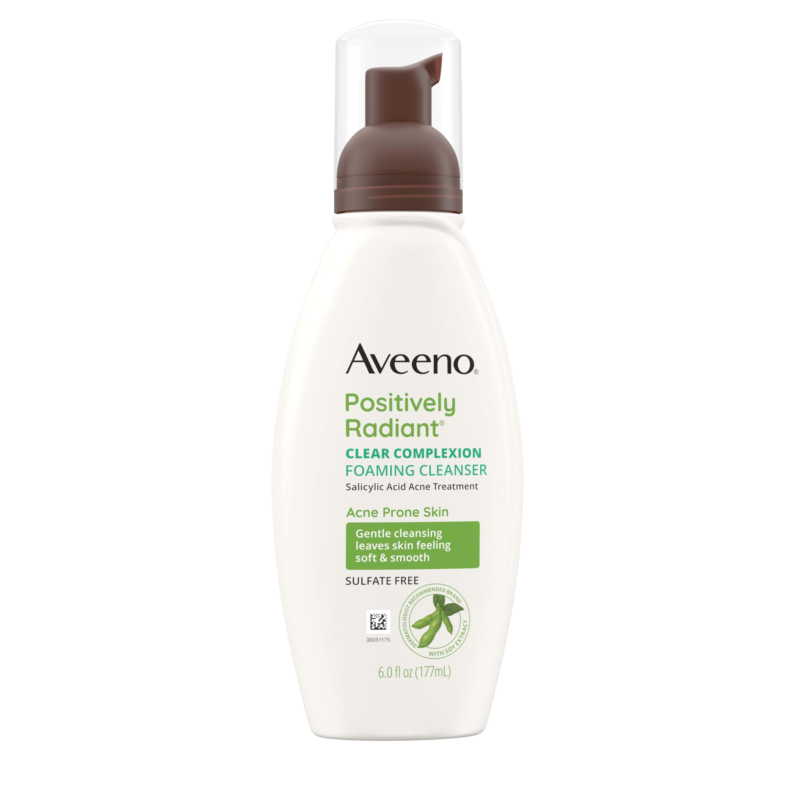 Aveeno Clear Complexion Foaming VTF5 Oil-Free Facial Cleanser with Soy ...