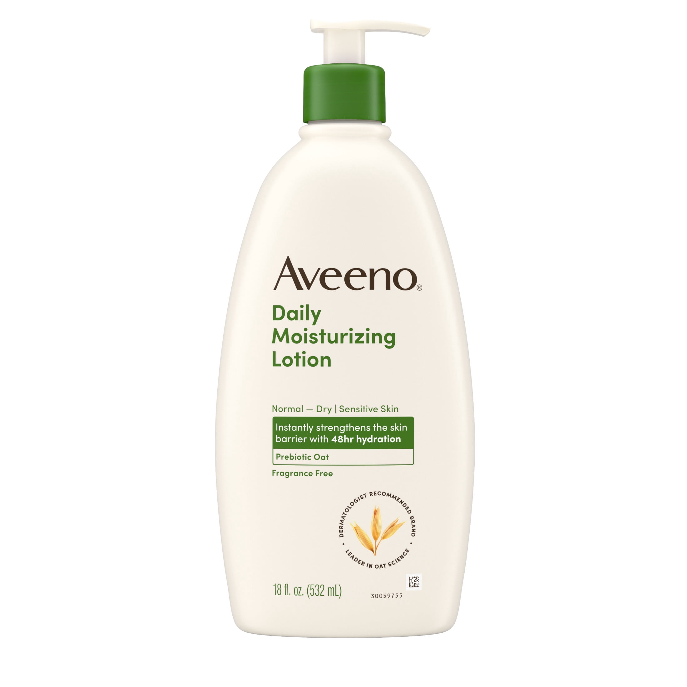 Aveeno Daily Moisturizing Body and Face Lotion 18 oz with Prebiotic Oat ...
