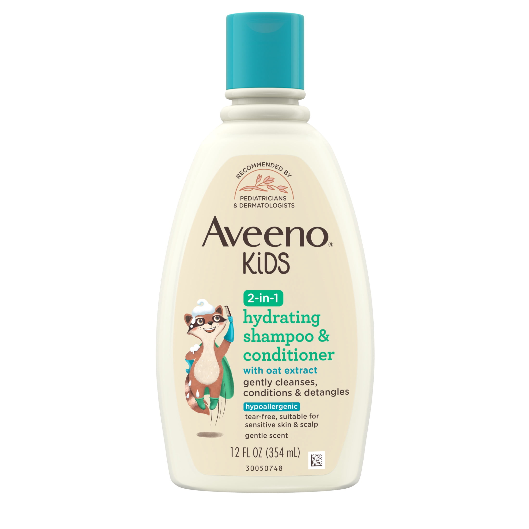 Aveeno Kids Tear Free 2-in-1 Hydrating Shampoo and Conditioner, Soft ...