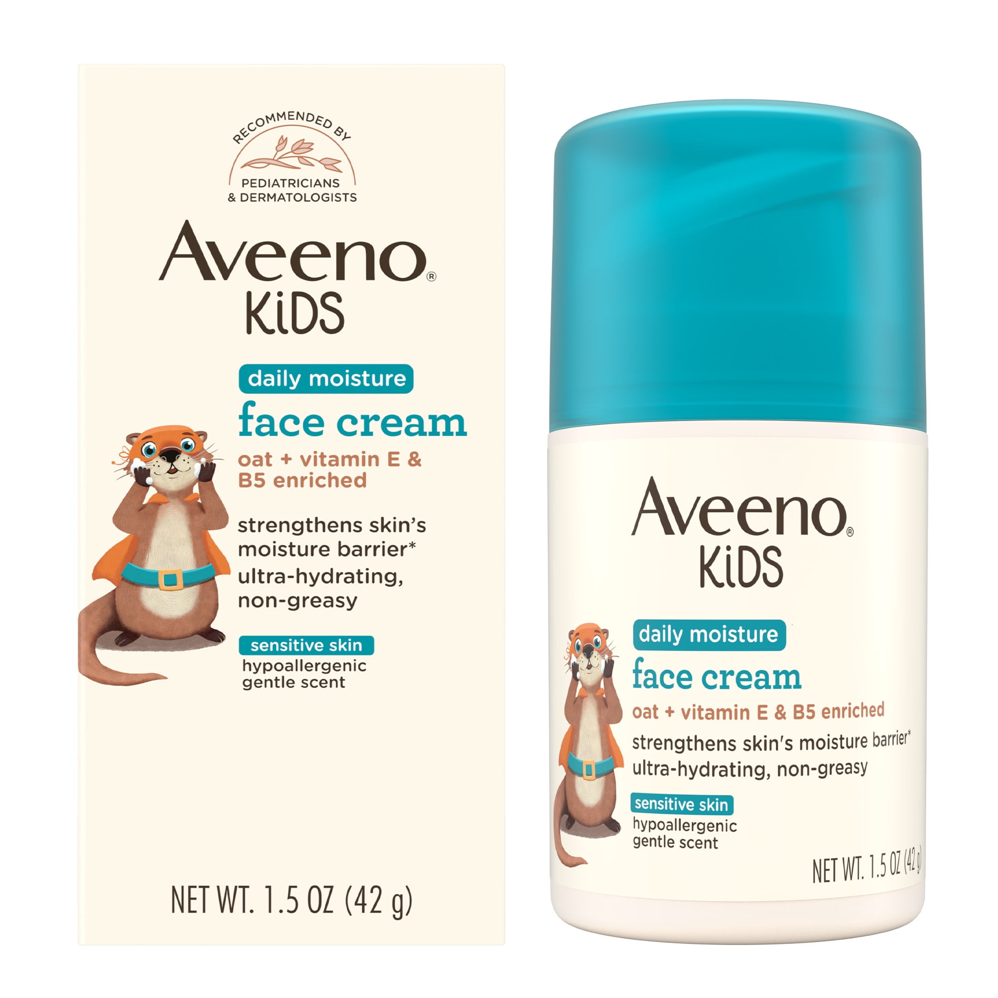 Aveeno Kids Daily Moisture Face Cream for Sensitive Skin, 1.5 oz ...