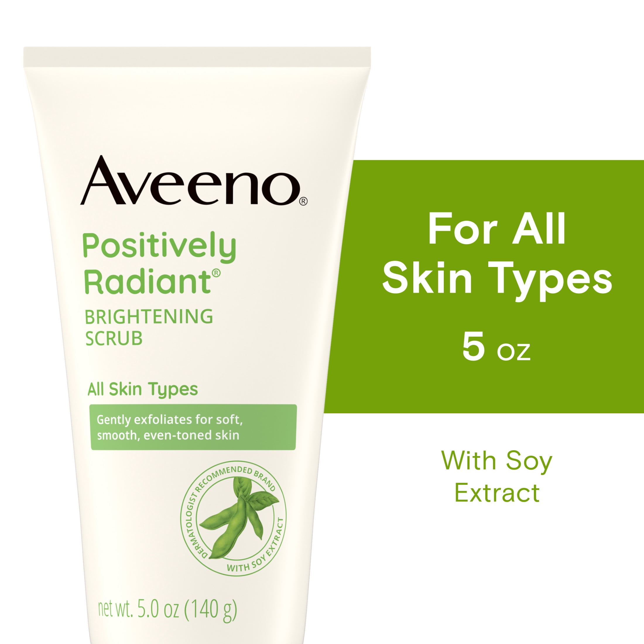 Aveeno Positively Radiant Brightening & Exfoliating Face Scrub, 5 oz ...