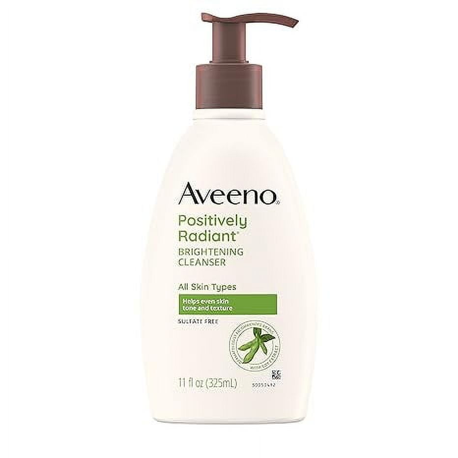Aveeno Positively Radiant Brightening Facial Cleanser for Sensitive ...