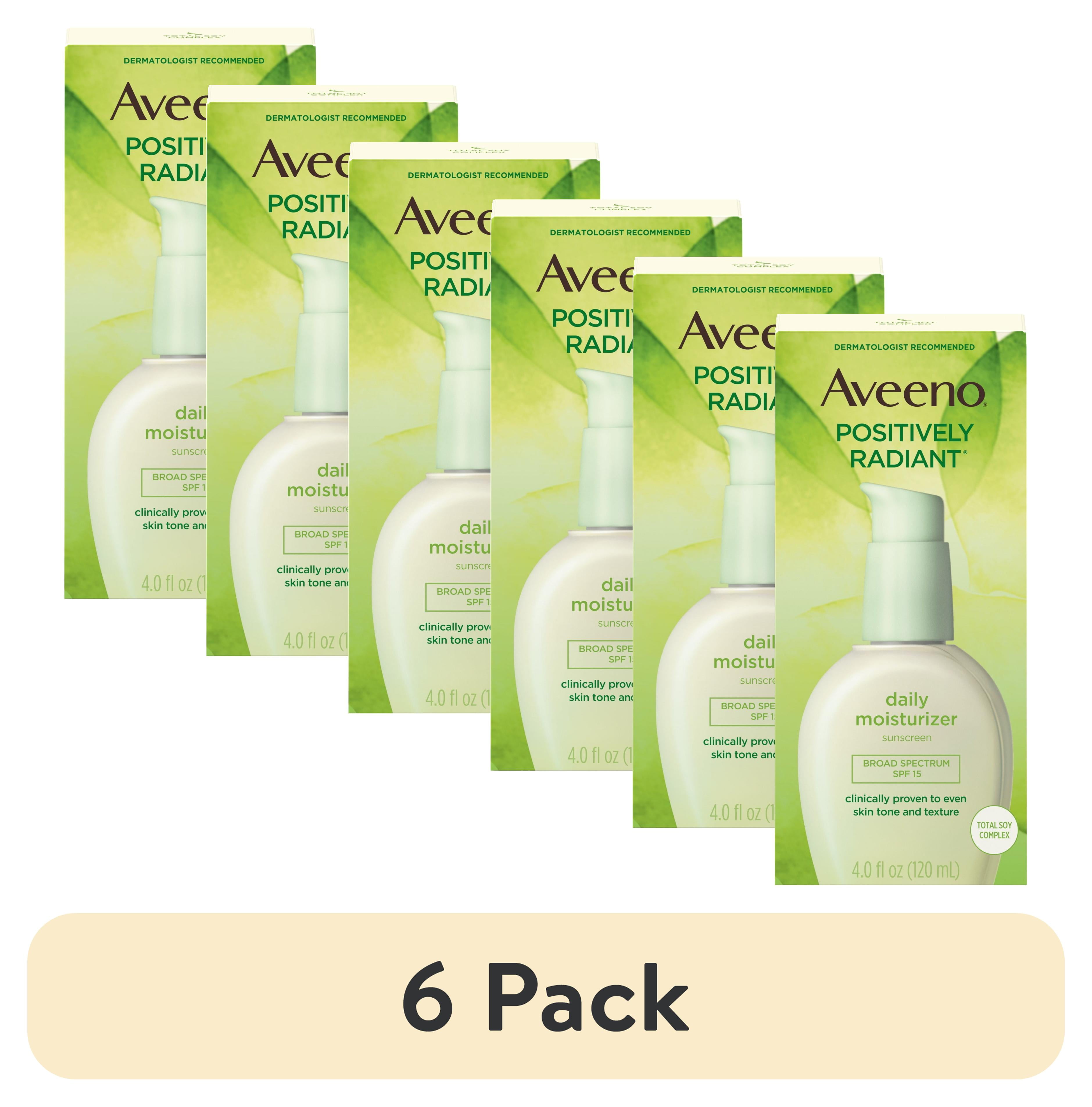 (6 pack) Aveeno Positively Radiant Daily Face Moisturizer SPF 15, Skin ...