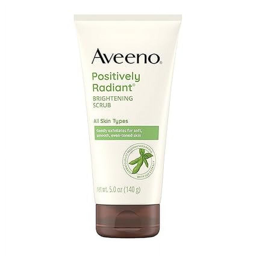 Aveeno Positively Radiant Exfoliating Facial Scrub, Brightening Face ...