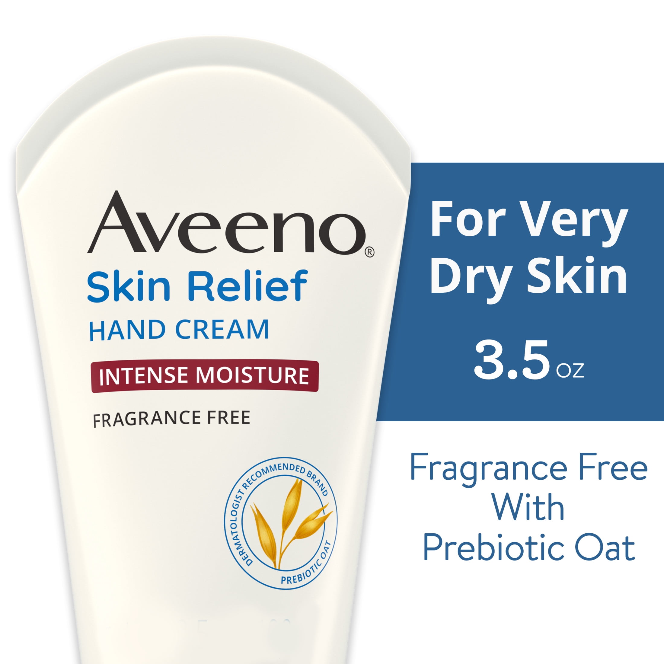 Aveeno Skin Relief Intense Moisture Hand Cream, Prebiotic Oat, 3.5 oz ...