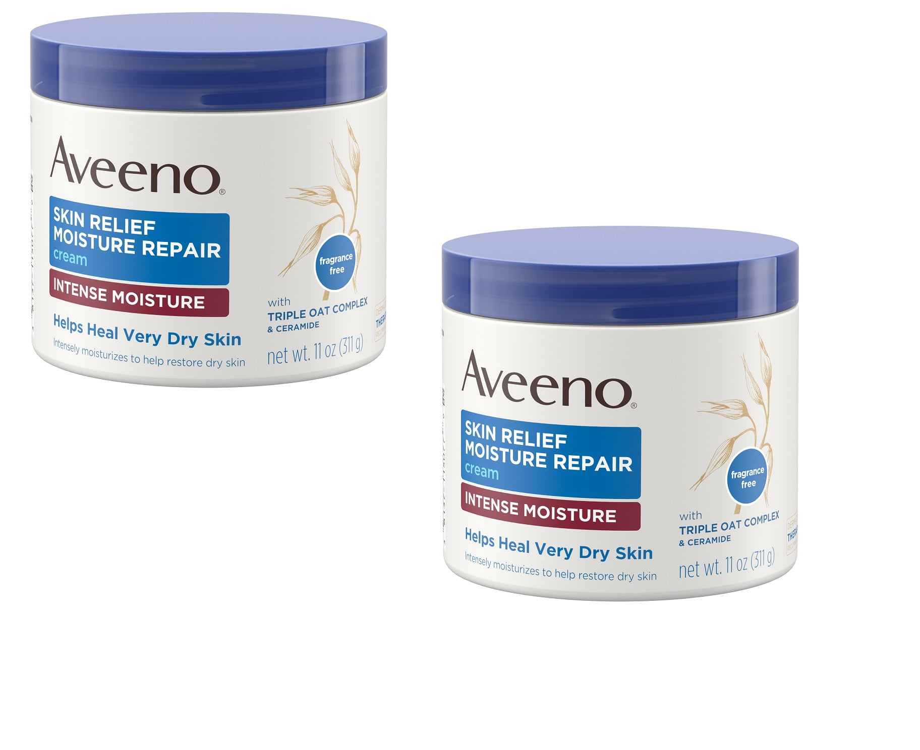 Aveeno Skin Relief Intense Moisturizing Cream, Extra-Dry Skin, 11 oz ...