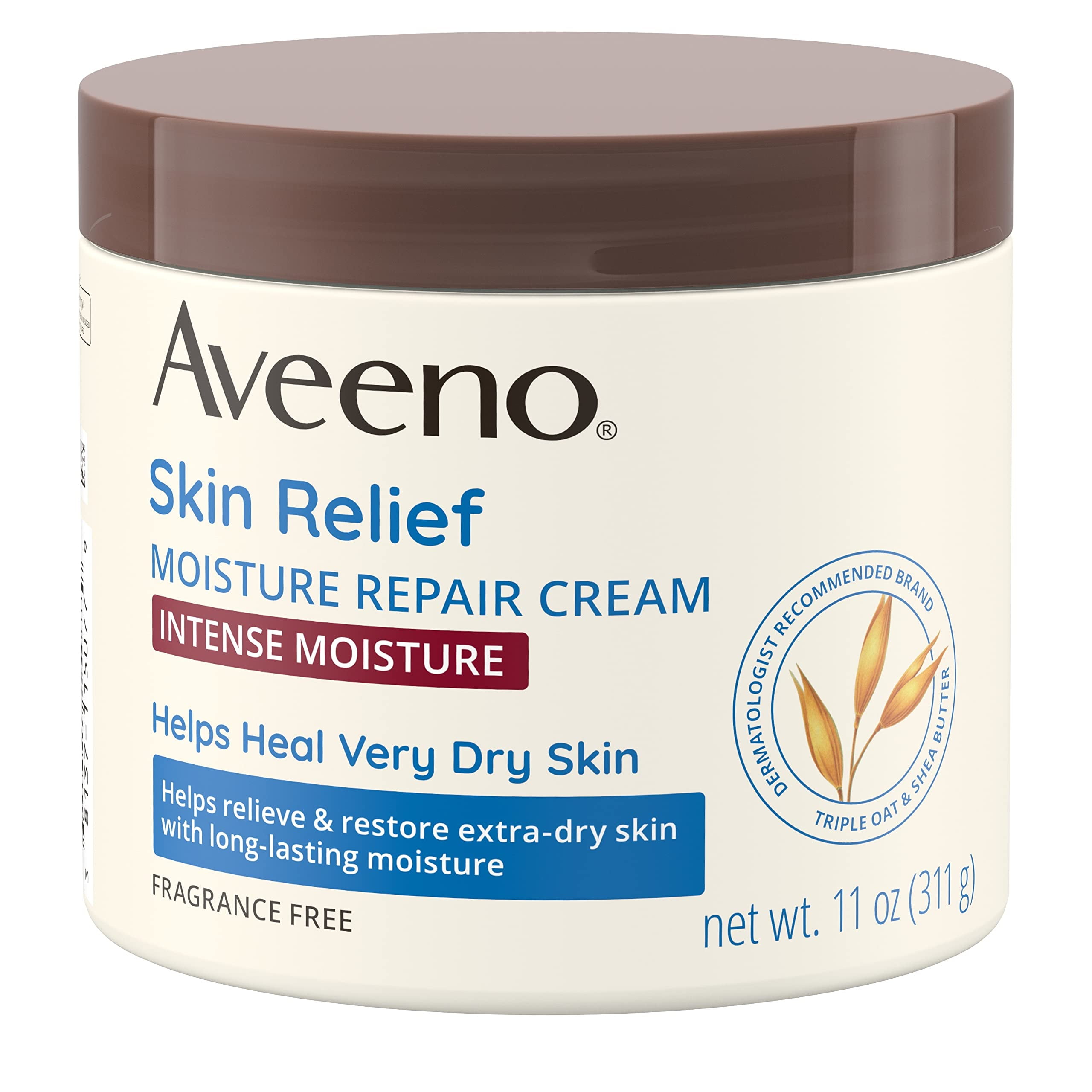 Aveeno Skin Relief Intense WHF2 Moisture Repair Body Cream with Triple Oat & Shea Butter Formula ...