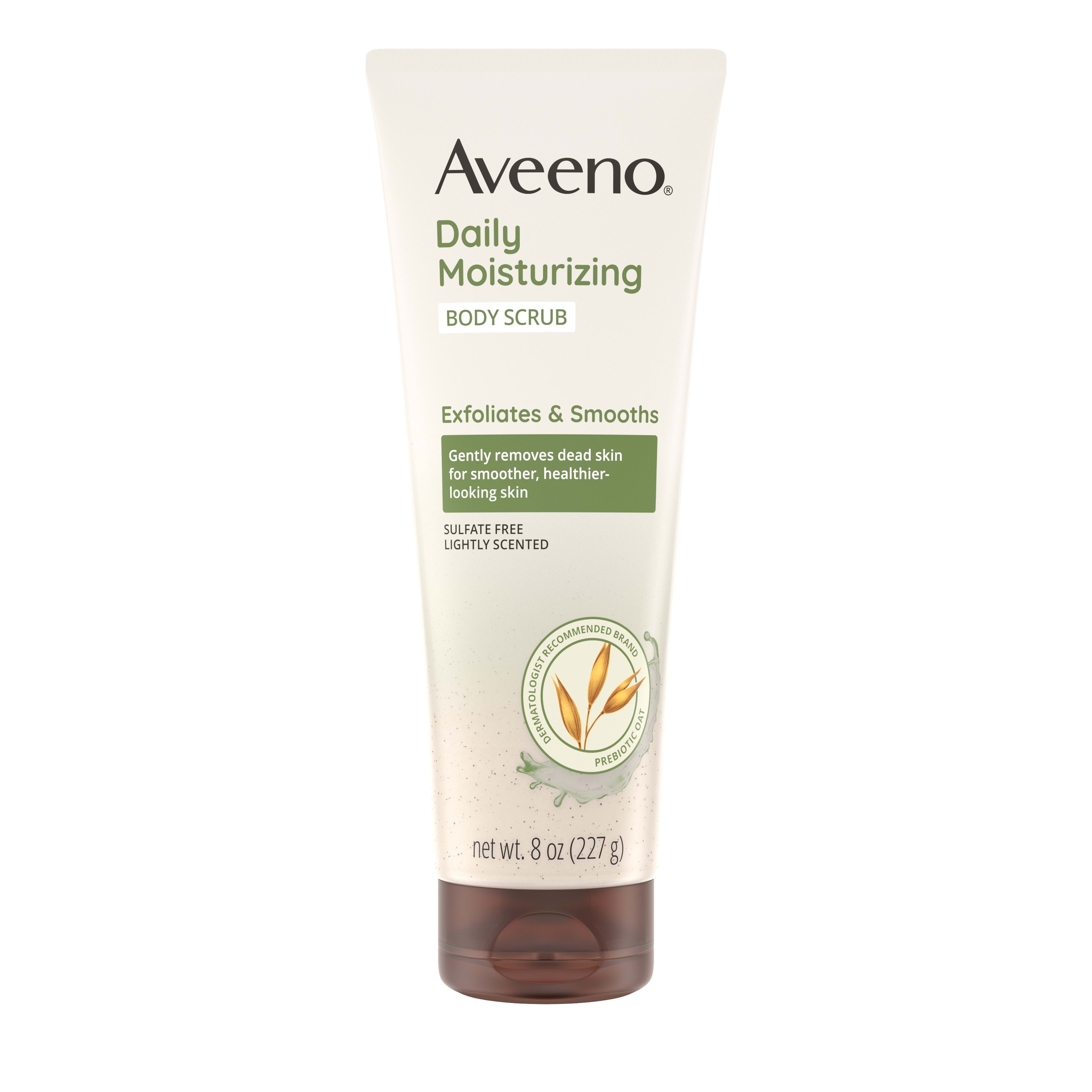 Aveeno Stress Relief Gentle Oat Exfoliating Bath and Body Scrub Soap ...