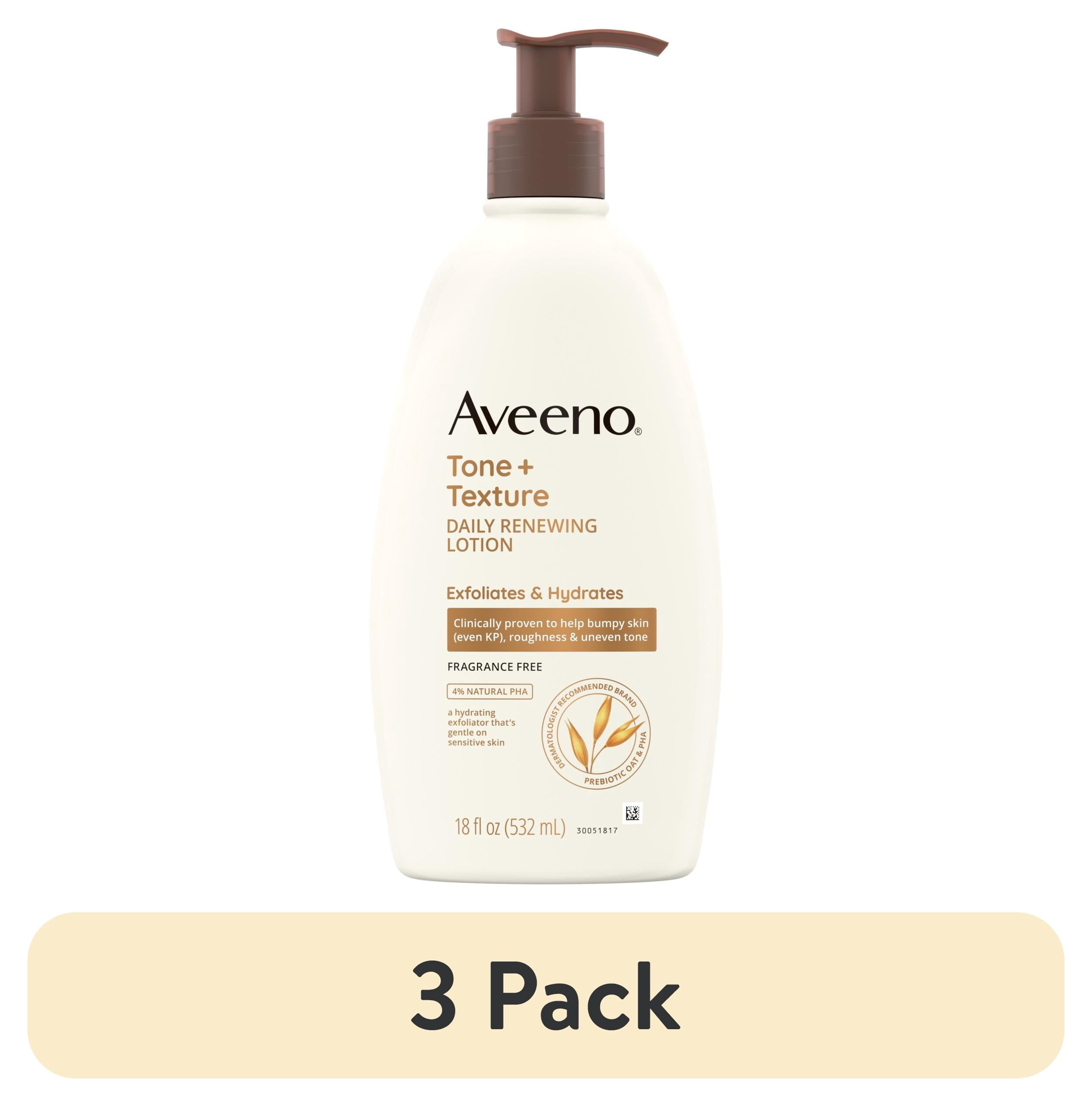 (3 pack) Aveeno Tone + Texture Renewing Hand and Body Lotion for ...