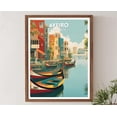 Aveiro Portugal Retro Travel Mid Century Modern Vintage Cityscape Wall ...