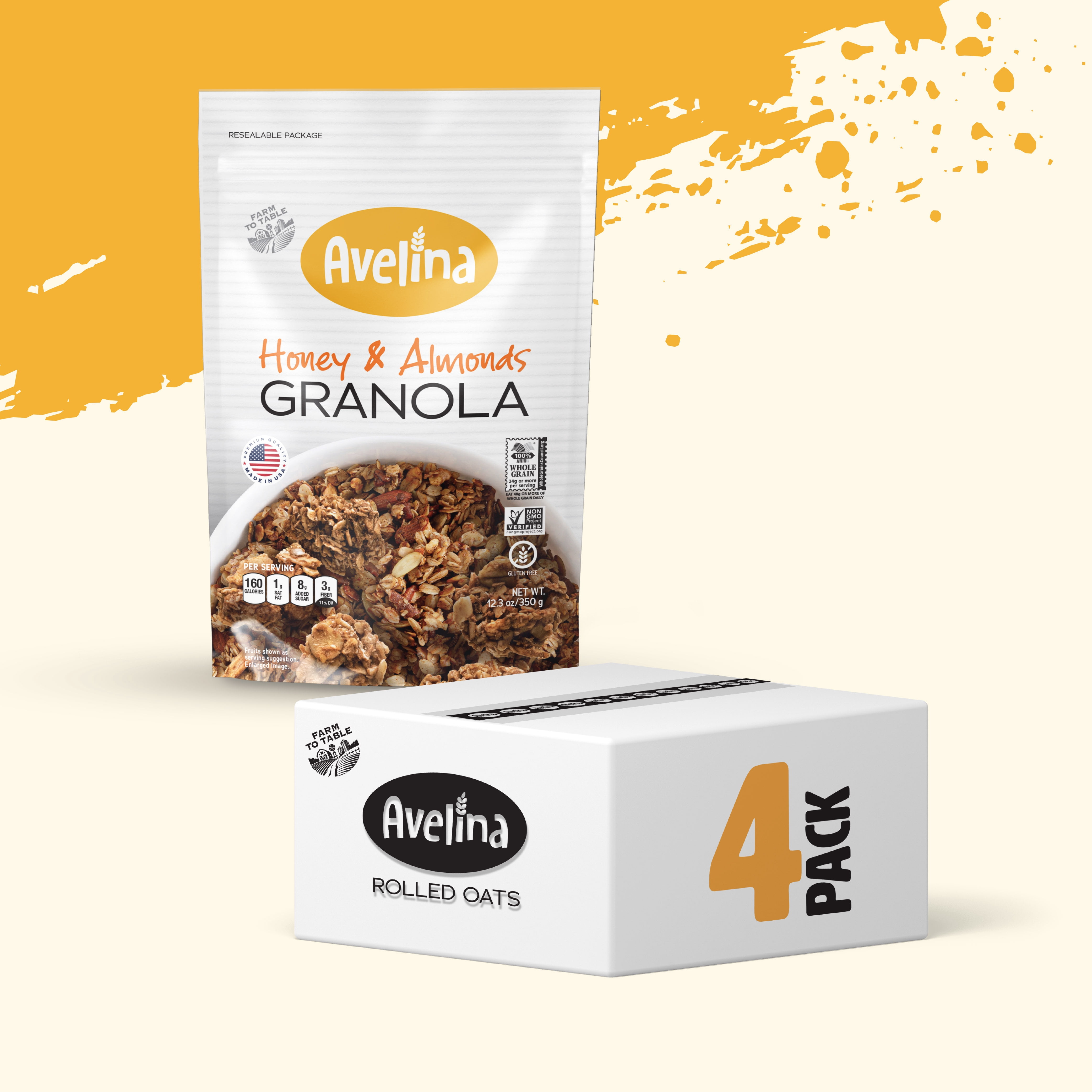 Avelina Granola Honey & Almonds | 100% Gluten Free | Crunchy and ...