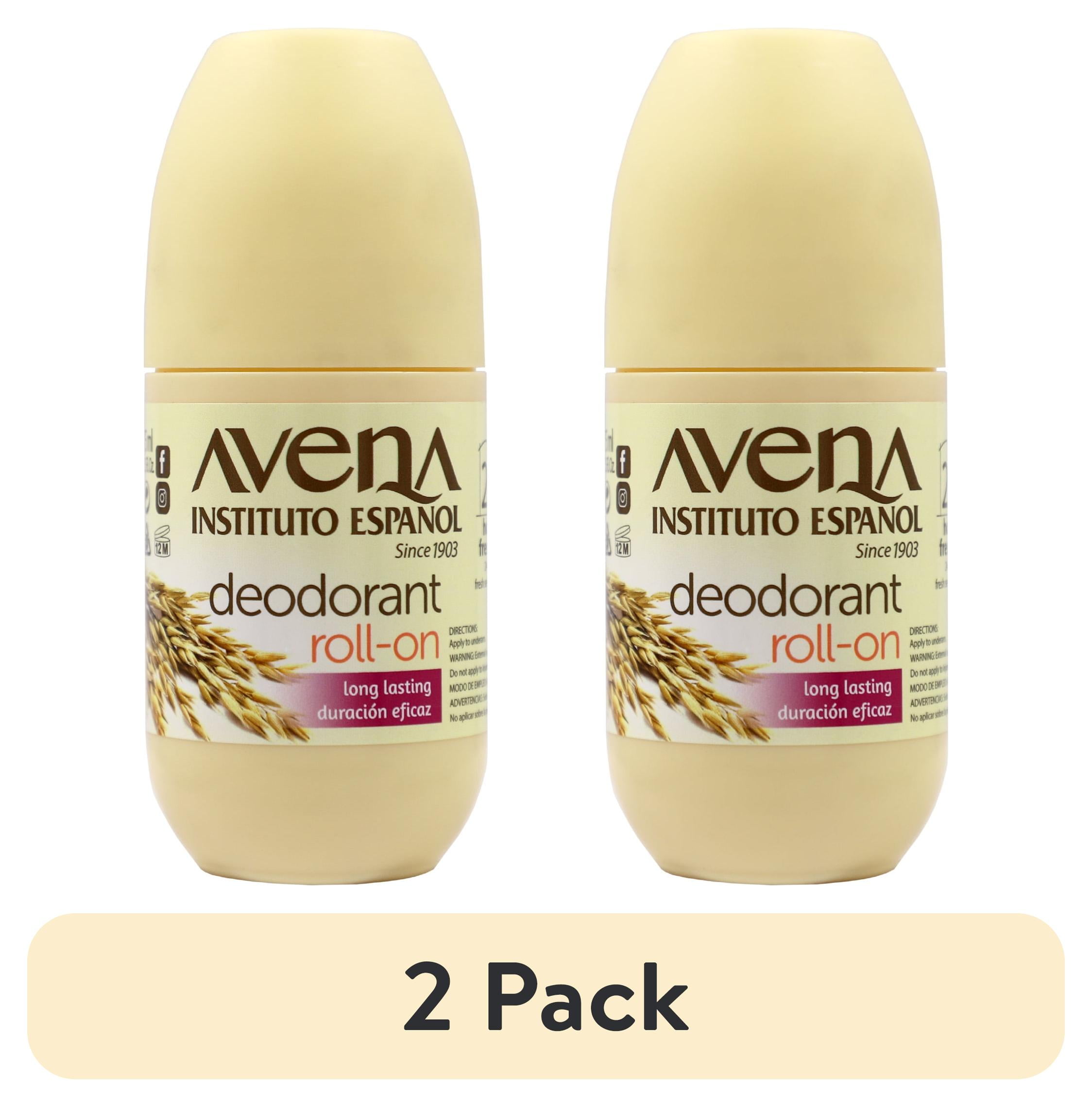(2 pack) Avena Roll-On Deodorant, 100% Natural Oat, Unisex, Long ...