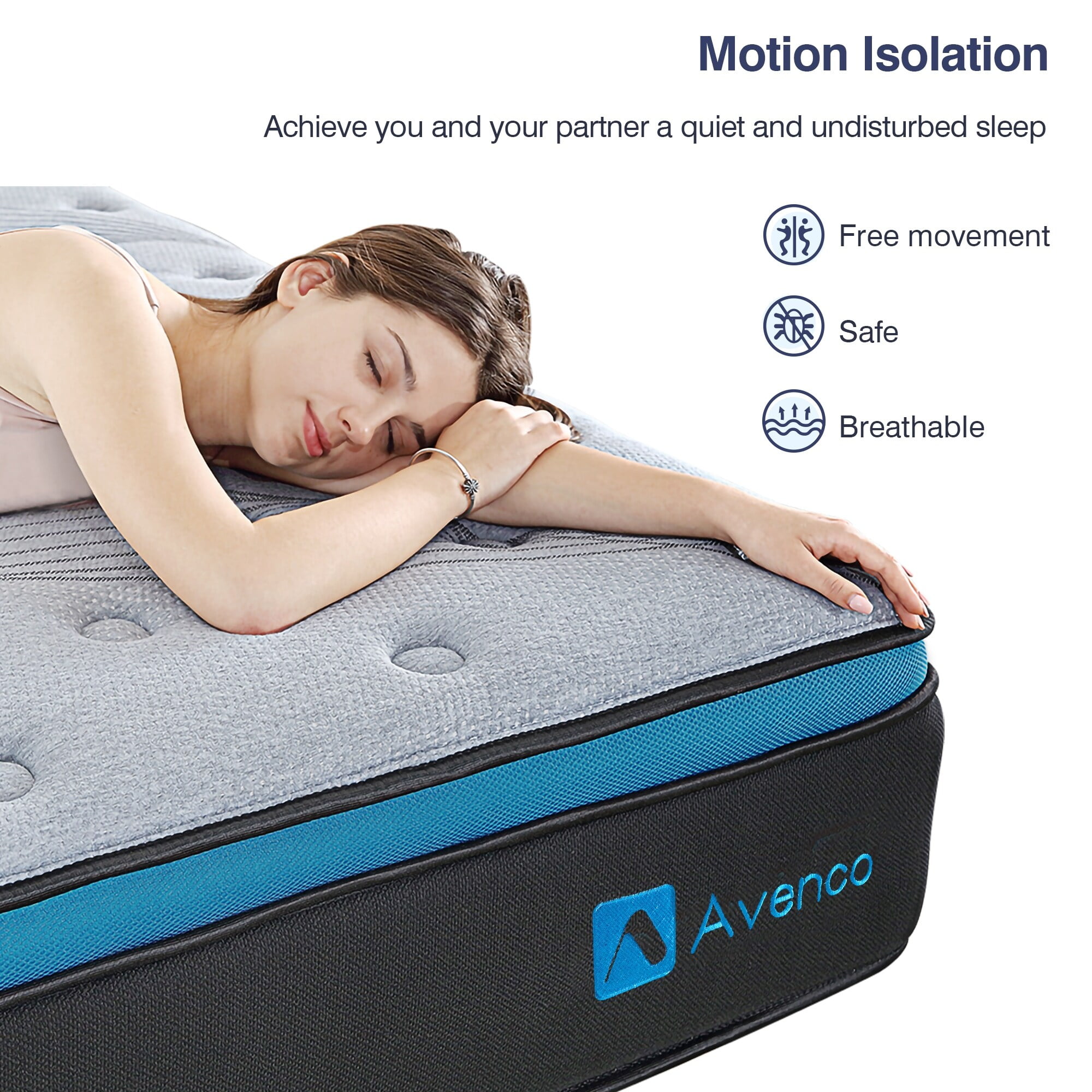 Avenco 10 inch Hybrid Mattress Innerspring and Gel Memory Foam in a Box Twin XL - Walmart.com