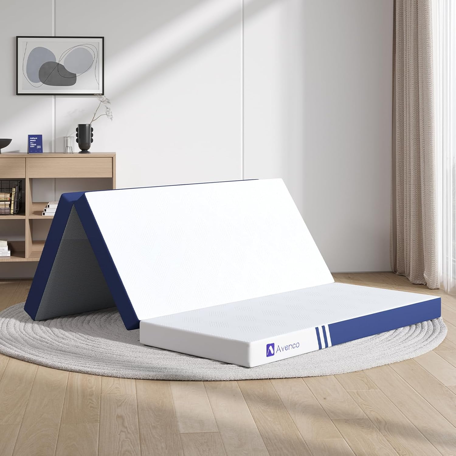 Avenco Foldable Mattress Queen, Folding Mattress 4 Inch Memory Foam ...