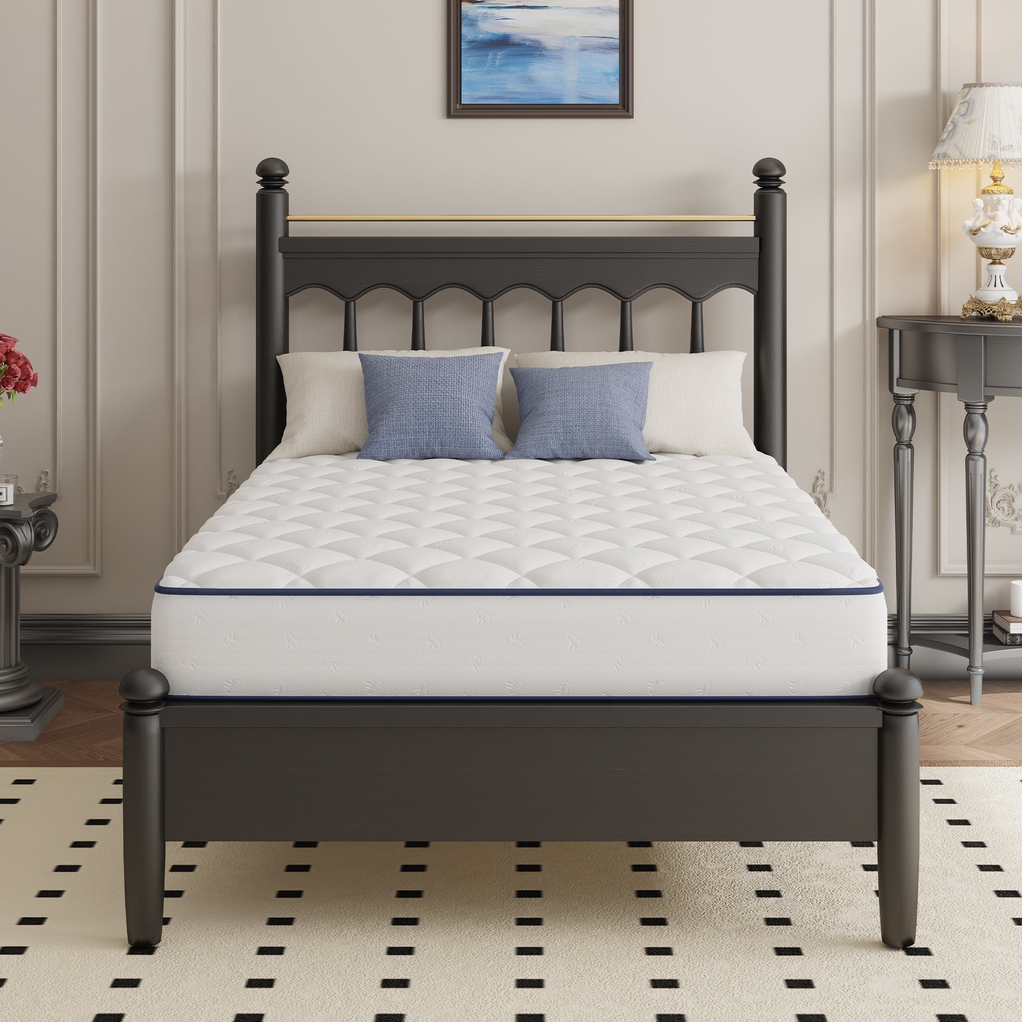 Avenco Pearl 8" Queen Size Medium Adult Supportive Innerspring Mattress ...