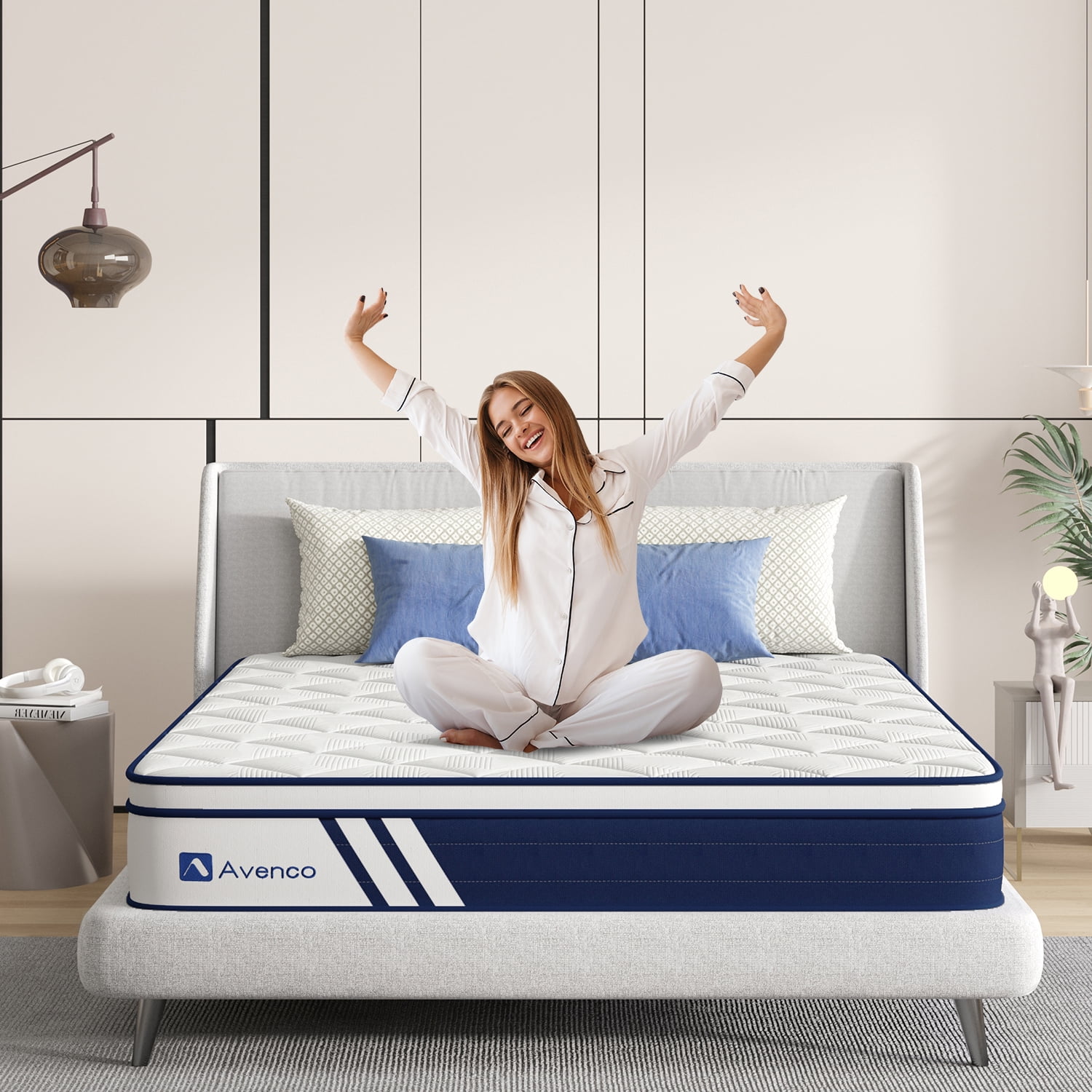 Avenco Phantom Gel Memory Foam Hybrid Mattress - Queen Size - Walmart.com