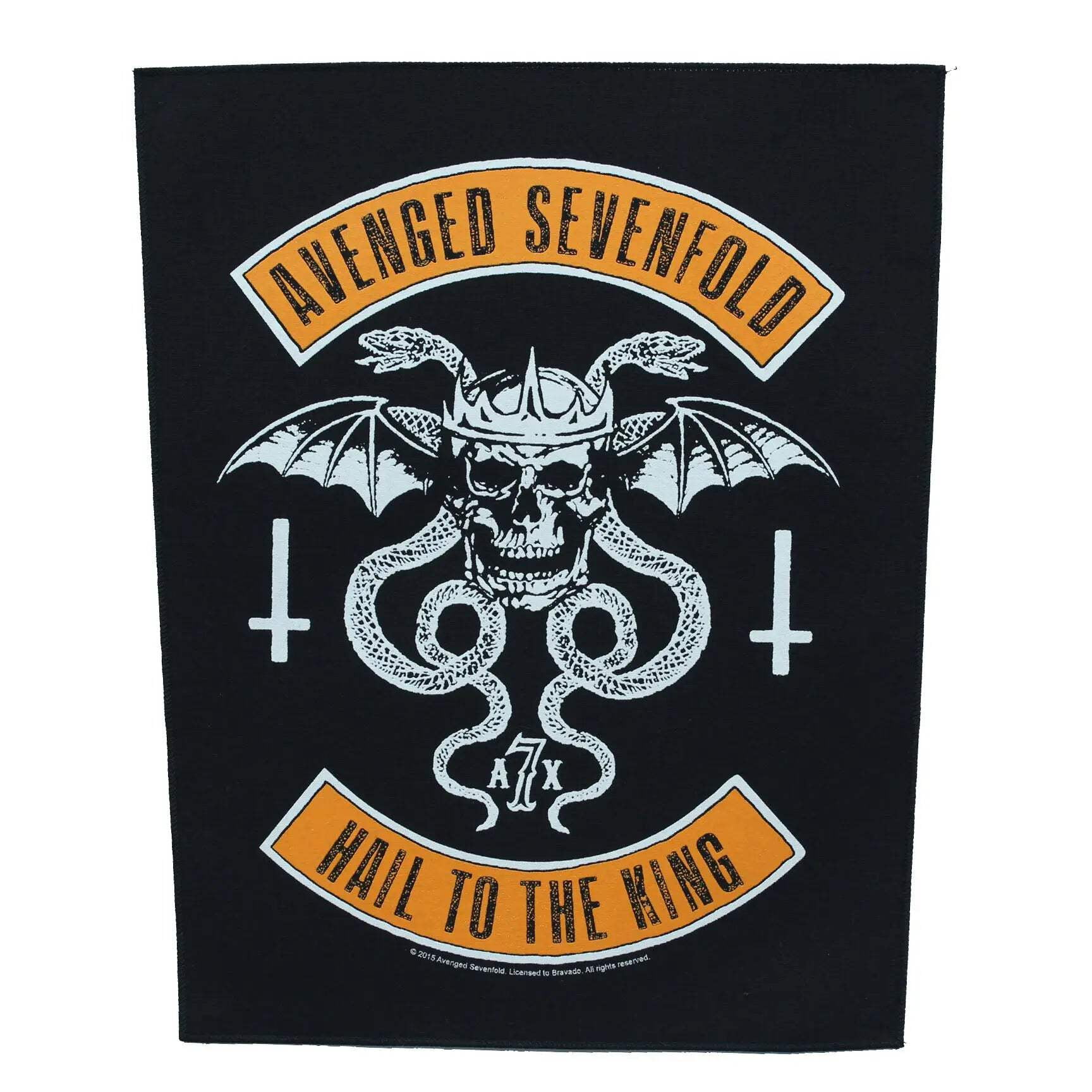 Avenged Sevenfold Biker Back Patch Hail To The King XL DTG Printed Sew ...