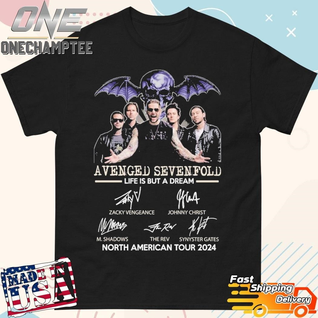 Avenged Sevenfold Life Is But A Dream North American Tour 2024 T-shirt ...