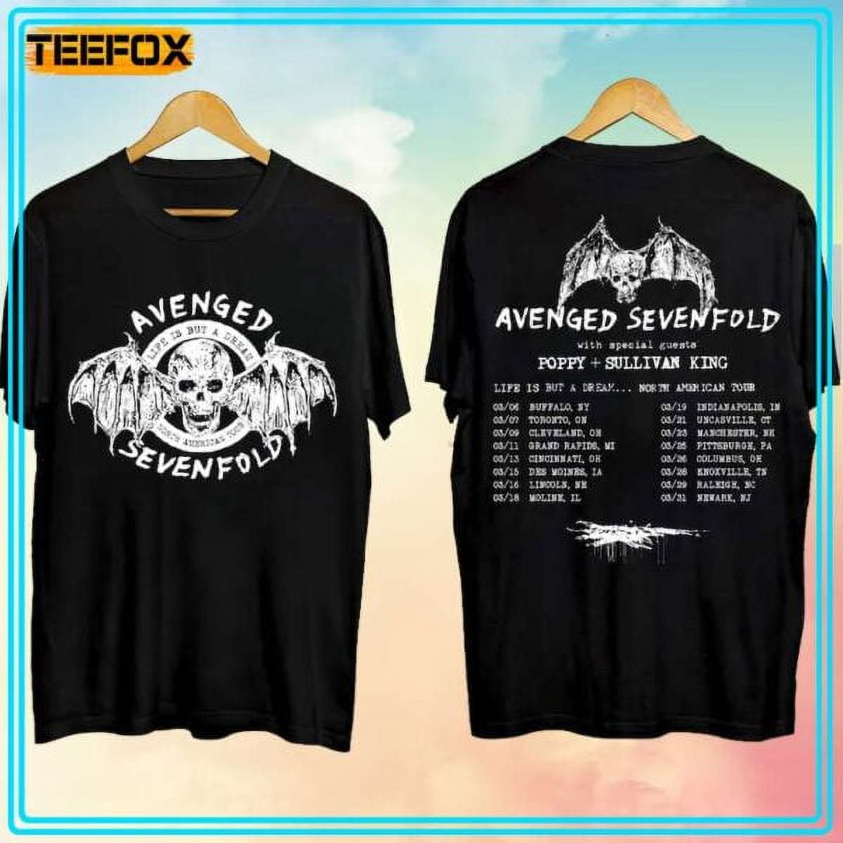 Avenged Sevenfold Life Is But A Dream Tour 2024 Concert T-Shirt ...