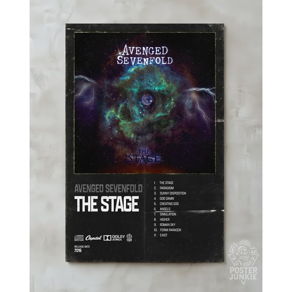 Avenged Sevenfold 'The Stage' Album Art Poste, Dark Metal Music Wall ...