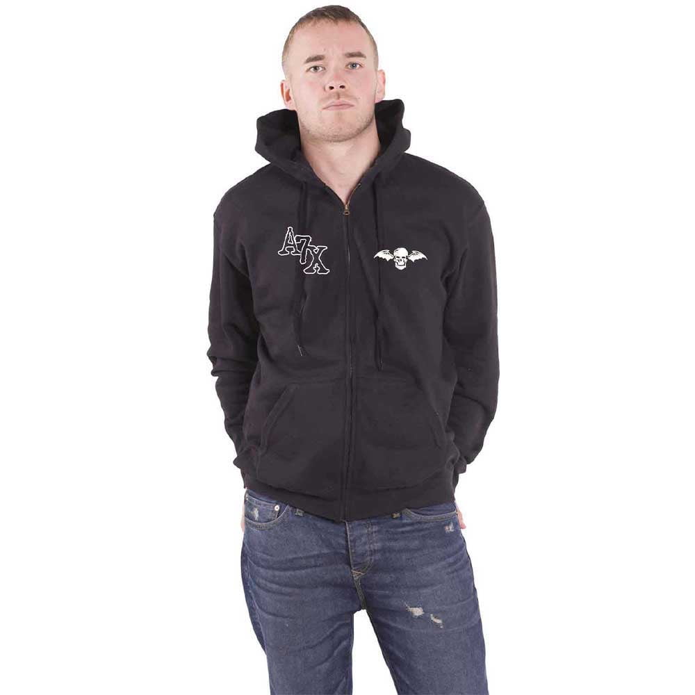 Avenged Sevenfold Unisex Zipped Hoodie: Dead Head (Back Print ...