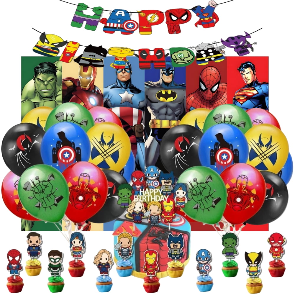 Avenger Hero Theme Cartoon style Birthday Decoration Kits，Party ...