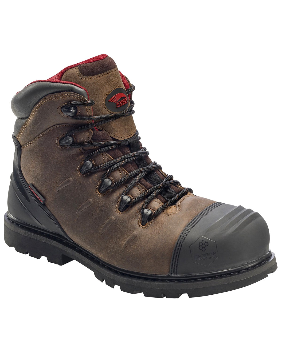 Avenger Men's Waterproof Work Boot Composite Toe Brown 8 EE US ...