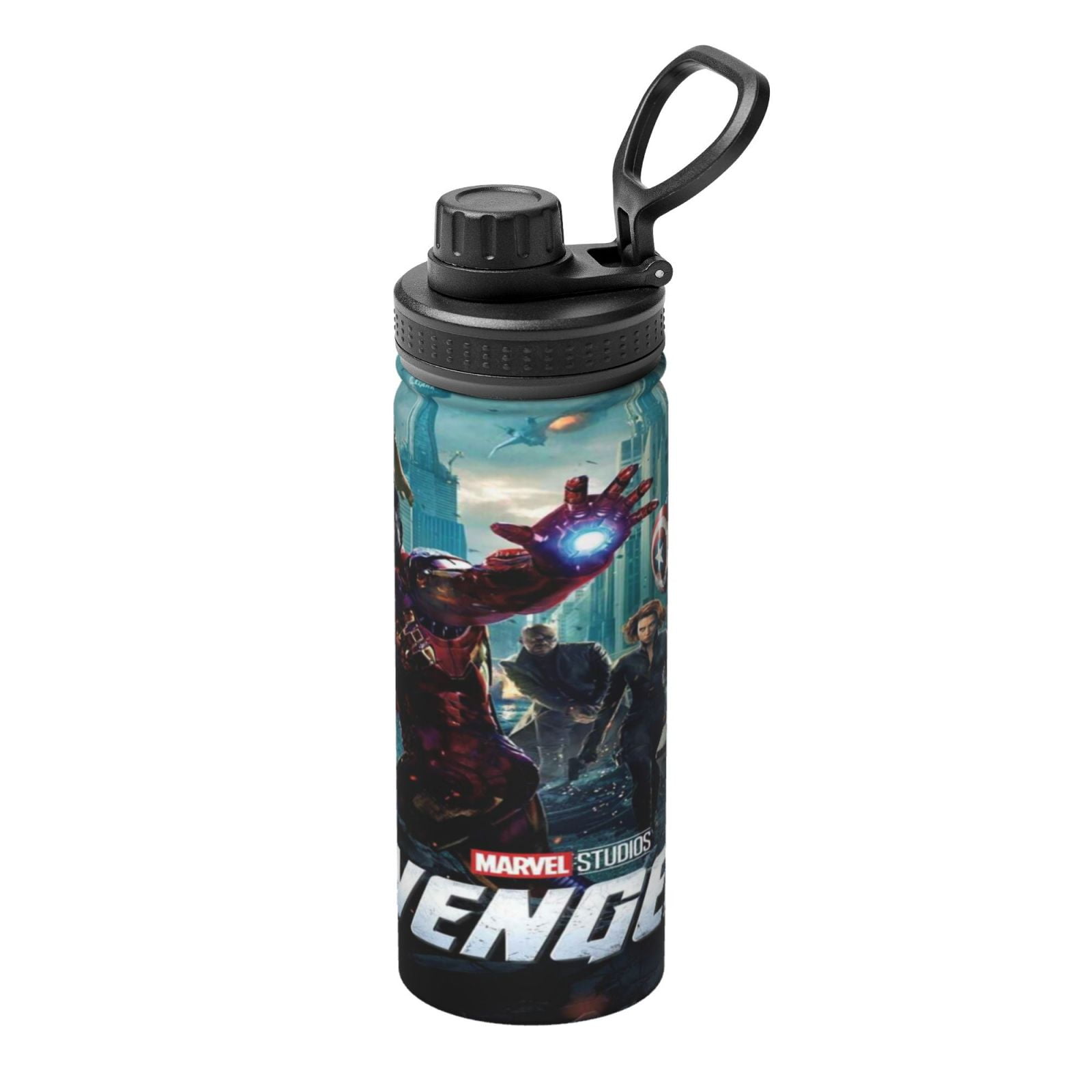 Avengers 18oz Insulated Water Bottle With Handle, Stainless Steel Water ...