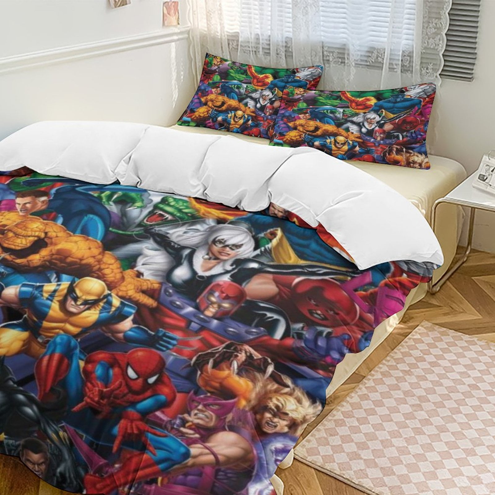 The Avengers 3 Piece Bedding Set Cartoon Comforter Set Cute Duvet Cover ...