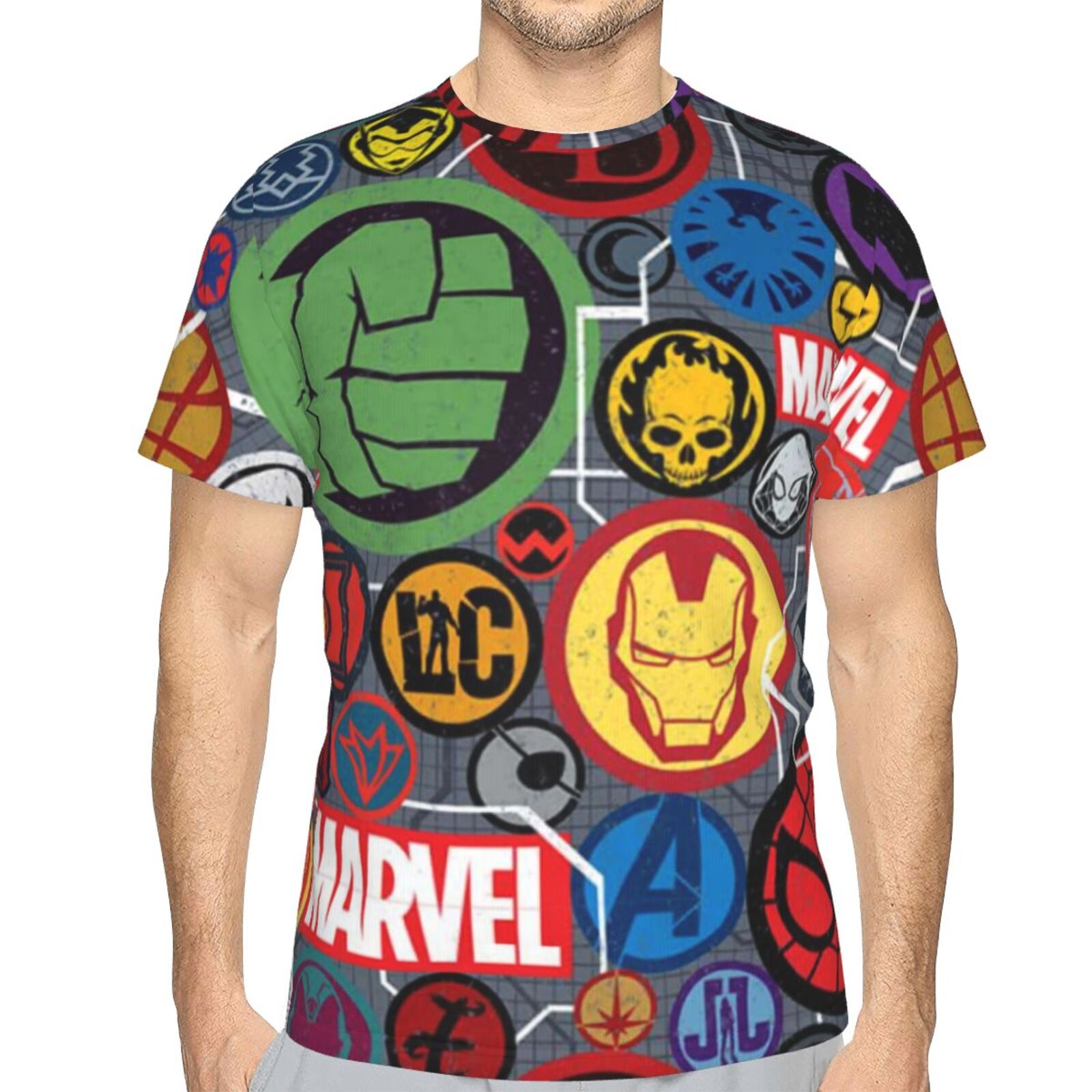 Avengers 3d Graphic Print Shirts Casual Short Sleeve Tee Shirts Top For Mens - Walmart.com