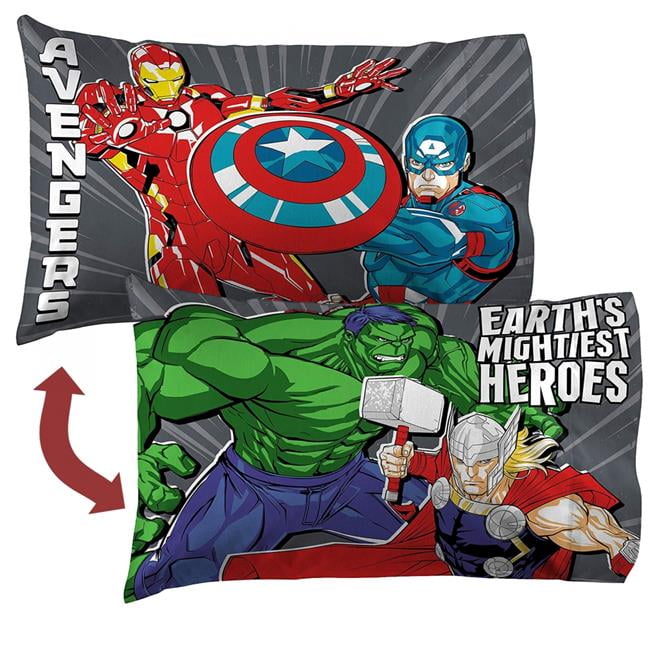 Avengers 805730 Marvel Avengers Mightiest Heroes Reversible Pillow Case ...